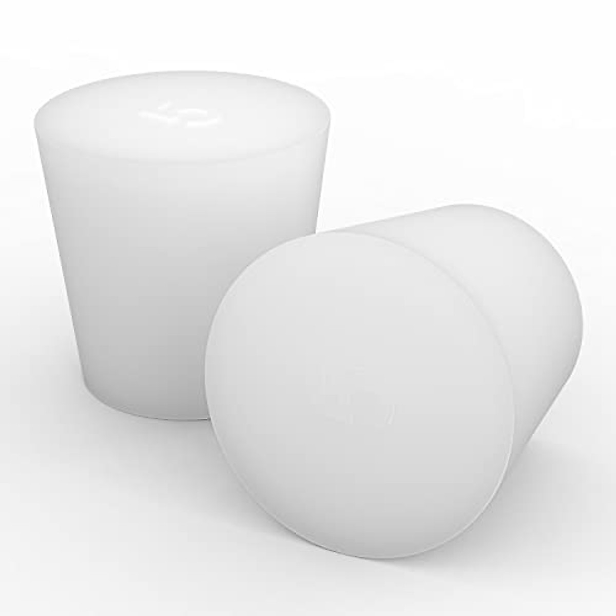 stonylab Silicon Rubber Stopper, White Tapered Lab Seal Silicon Stoppers Rubber Plugs (10-Pack, 5#)