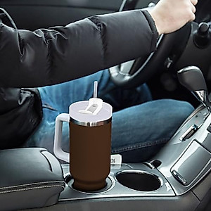 GAIGEO Chocolate Brown Insulated Tumblers, 30 Oz Leak Proof Tumbler, Stainless Steel Water Bottle, BPA-Free, Perfect for Gym School Party