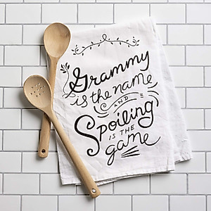 Primitives by Kathy 25541 LOL Made You Smile Dish Towel,Cotton, Granny is The Name 28" x 28"