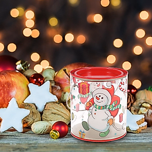 Cabilock 8pcs Portable Cylinder Airtight Cookie Container Candy Containers for Cookie Containers for Giving Christmas Empty Tin Holiday Cookie Box Metal Christmas Jar Seal
