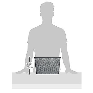 Whitmor Resin Form Tote, Large, Silver