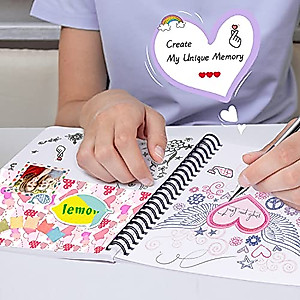 YOUSOKU DIY Journal Set for Girls Gifts, Great Birthday Gifts for Tween Age Girls, Art & Crafts Stuff for Tween & Teenage Kids, Girls Toy, Scrapbook & Diary for Ages 6 7 8 9 10 11 12 13 Years Old