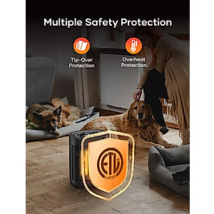 1000W PTC Ceramic Small Space Heaters with Overheating & Tip-Over Protection, Portable Electric Mini Heater Fast Quiet Heating for Office Bedroom Desk