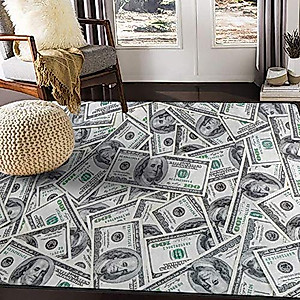 ALAZA Funny Dollar Money Area Rug Rugs for Living Room Bedroom 7' x 5'