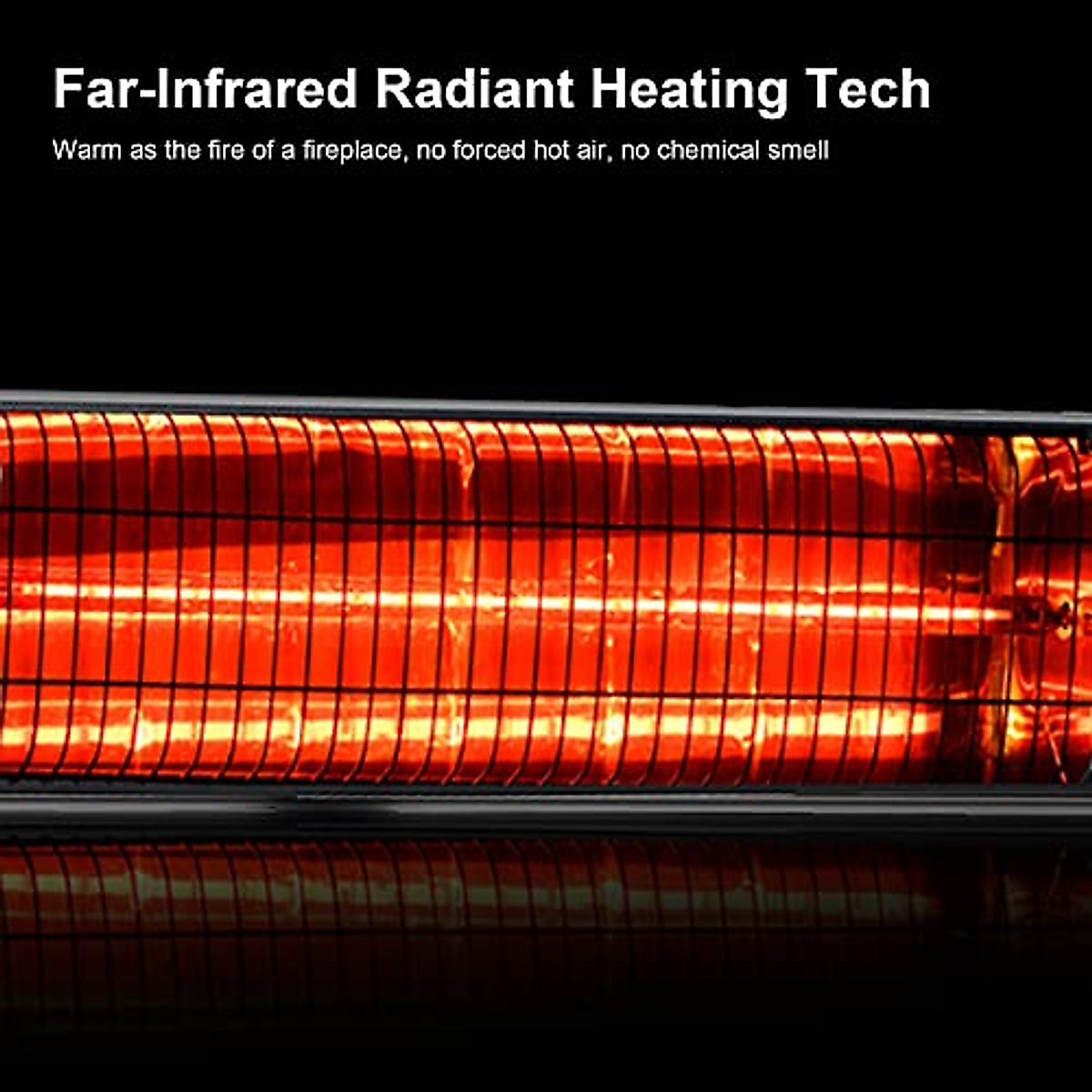 Mountman Patio Heater, Electric Heater for Outdoor/Indoor Use, 1500W Infrared Radiant Heater with Remote, 3 Modes, 24H Timer, IP45, Wall Mounted/Tripod for Garage, Backyard Porch, Basement, Balcony