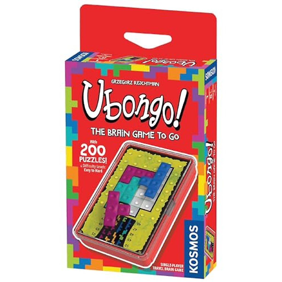 Ubongo The Brain Game to Go | Thames & Kosmos | Fast-Paced, Addictive, and Easy-to-Learn | Convenient Self Contained Carrying Case | Solo Geometric Puzzle Game | for Ages 8 and Up