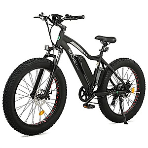 ECOTRIC 26” Fat Tire Electric Bike Powerful Adults Mountain Bicycle 500W Motor 36V/12.5AH Removable Lithium Battery Beach Snow Ebike Shock Absorption - 90% Pre Assembled