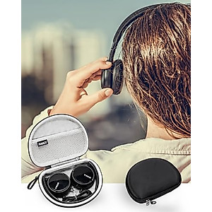 RAIACE Hard Storage Case Compatible with Sony MDRZX110NC & MDRZX110AP Noise Cancelling Headphones. (Case Only) - Black(Gray Lining)