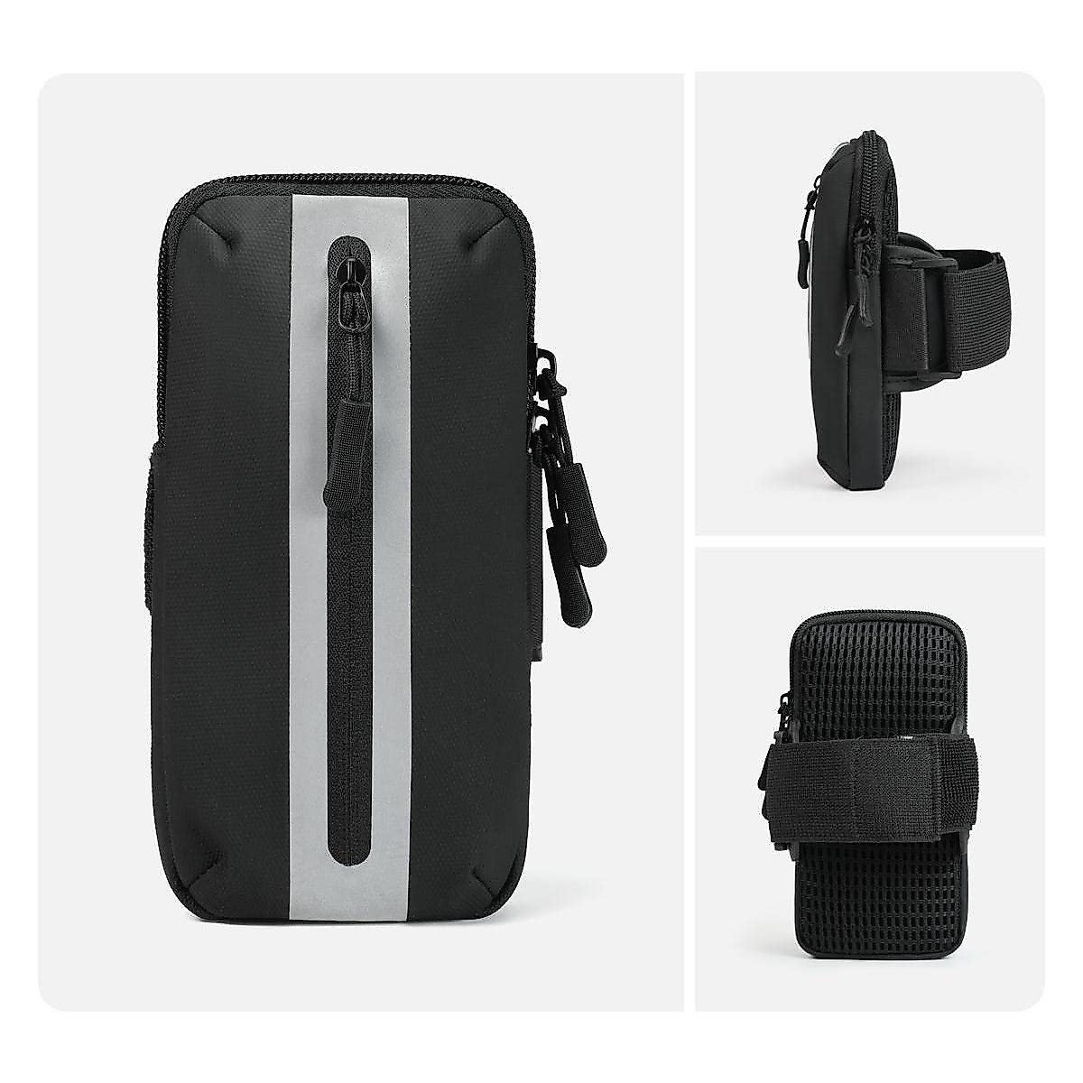 UMILAKE Phone Holder for Running for Women Men Waterproof Small Arm Bands Arm Band for Phone for Running Use for Running Hiking and Biking Arm Bands with Card/Key Bag/Earphone (Black)