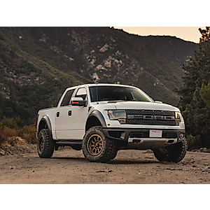 RockTrix RT111 17 inch Wheel Compatible with 2009-2024 Ford F150 17x9 6x135 Wheels (-12mm Offset, 4.5in Backspace) 87.1mm Bore, Bronze Wheels, Also fits 2022+ Bronco Raptor Rims