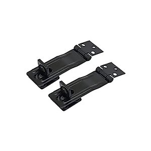 QCAA HASP and Swivel Staple, 4-1/2", Steel, Black, 2 Pack, Made in Taiwan
