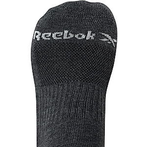 Reebok Men's Quarter Socks - 12 Pack Performance Cushion Comfort Socks - Breathable Athletic Ankle Socks for Men (6-12.5), Size 6-12.5, All Grey