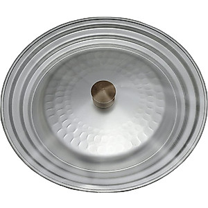 Taniguchi Metal Yukihira Pot Lid 6.3-7.9 inches (16-20 cm), Made in Japan, Lightweight, Japanese Artisan Series