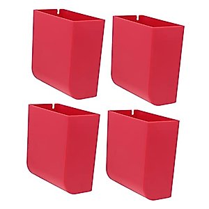 Veemoon 4pcs Box Remote Control Storage Box Desktop Stand Rc Stand Wall Mount Organizer Wall Storage Organizer Tissue Box Desktop Organizer Wall Makeup Brush Holder Storage Holder Charge