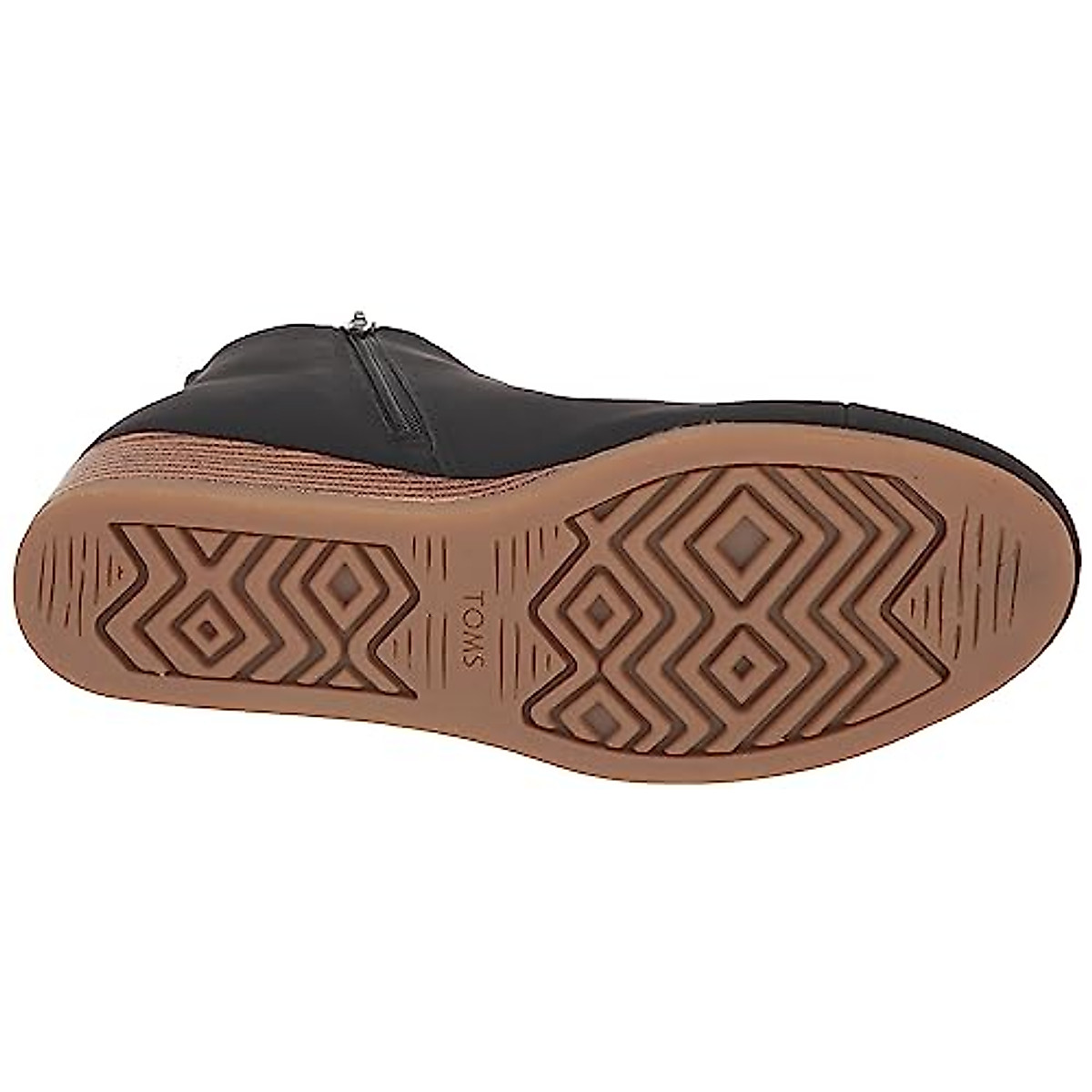 TOMS Girls Clare Fashion Boot, Black PU Nubuck, 4 big kid