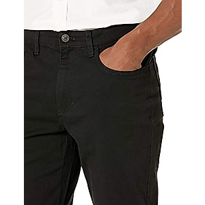 Amazon Essentials Men's Straight-Fit 5-Pocket Comfort Stretch Chino Pant (Previously Goodthreads), Black, 32W x 34L