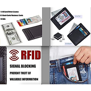 MONTABLEU Milano Handcrafted Mens Credit Card Holder Slim Front Pocket Wallet, Executive Black