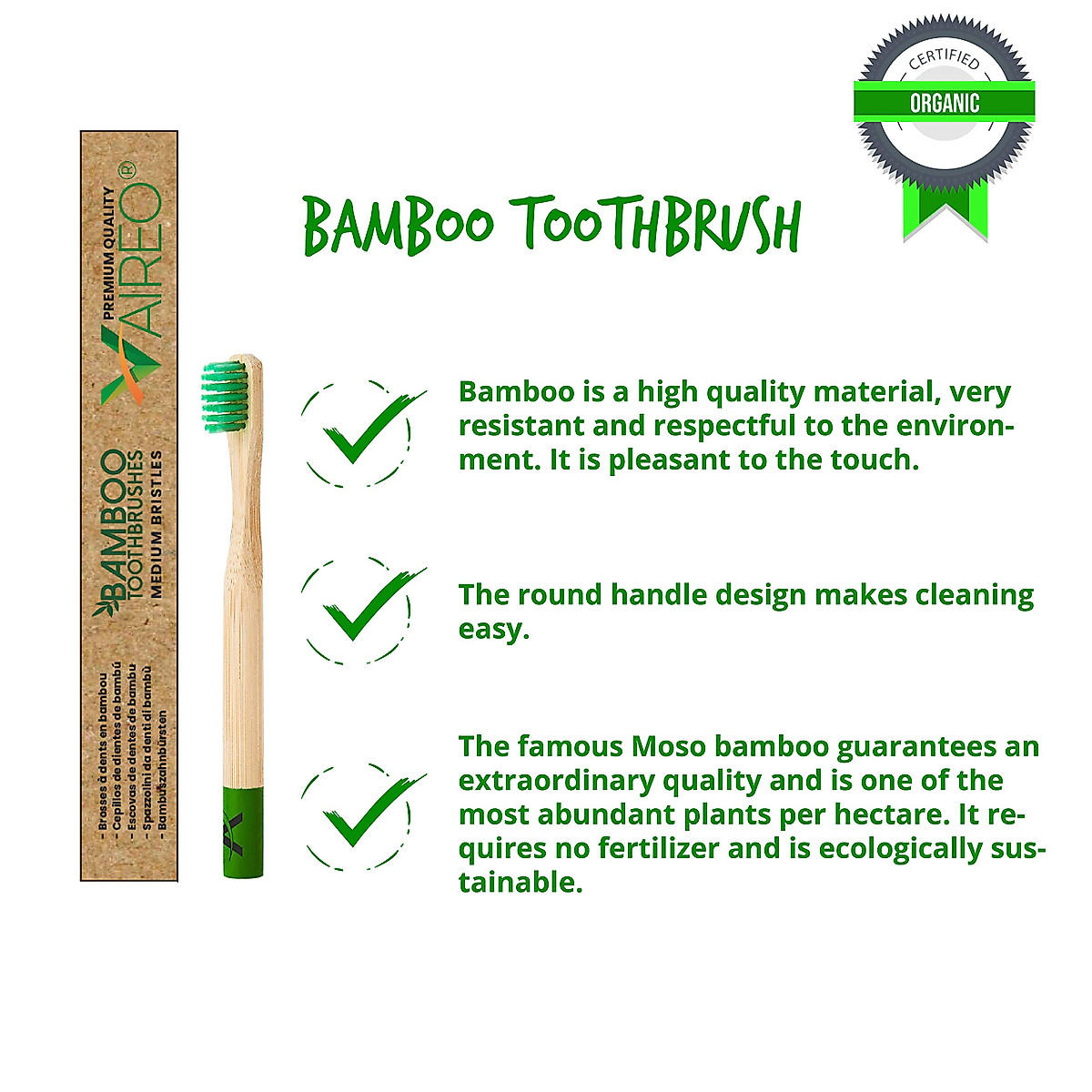 Vaireo Bamboo Toothbrushe - Soft Bristles Wooden toothbrushes - Organic Wooden Toothbrushes - 100% Natural, Eco-Friendly and Biodegradable (Kids Colourful 6 Pack)