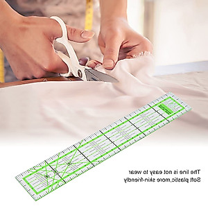 Plastic Straight Ruler, Quilting Ruler Clear Number Wear Easy Multifunctional for Household Use