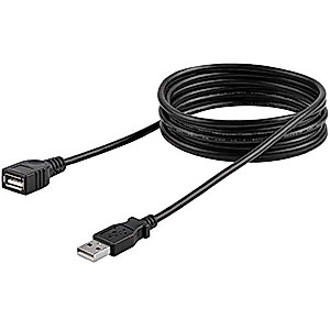 StarTech.com 6 ft Black USB 2.0 Extension Cable A to A - M/F - USB extension cable - USB (M) to USB (F) - USB 2.0 - 6 ft - black - USBEXTAA6BK