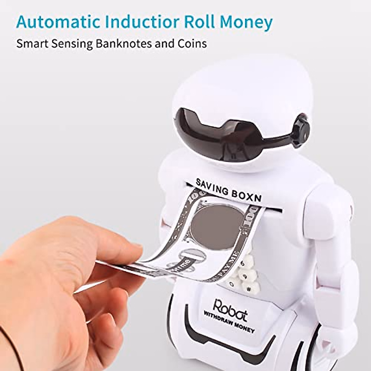 ZSEM Smart Robot for Kids RC Robot Desk Lamp Dancing Walking Singing Reable Toys ATM Saving Box with Passwo for Boys Girls Christmas Educational Gift