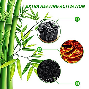 Minxue Activated Carbon Aquarium Bamboo Charcoal Pellets Clear Than Coal Filter Media Accessories with mesh Bag