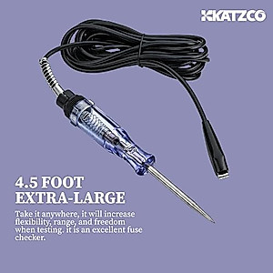 Voltage Continuity & Current Tester - 6-12 V DC - 24 V AC - Heavy Duty - 54" Cord - Indicator Light - Electrical Tester