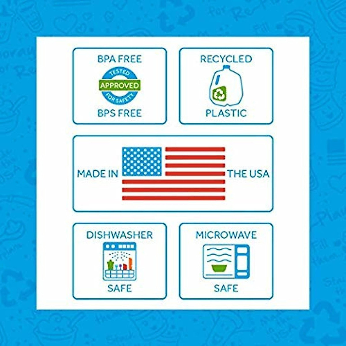 Re-Play Made in USA 2pk Straw Cups with Reversible Straws | Eco Friendly Recycled HDPE Cup Base - Virtually Indestructible | Bright Pink, Orange