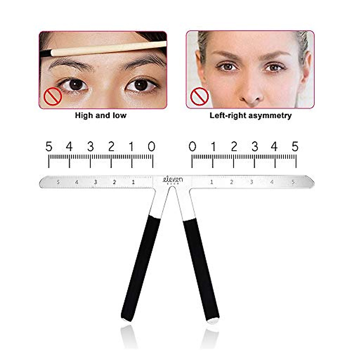 Tattoo Eyebrow Ruler Three-Point Positioning Permanent Makeup Symmetrical Tool Grooming Stencil Shaper Balance Ruler (1)