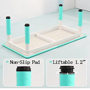 MilleLoom Kids Table and Chair Set, Height Adjustable Toddler Arts & Crafts Table and 6 Chair Set for Ages 2-10,Max 300lbs Kids Activity Art Table for Classroom Daycares,Home