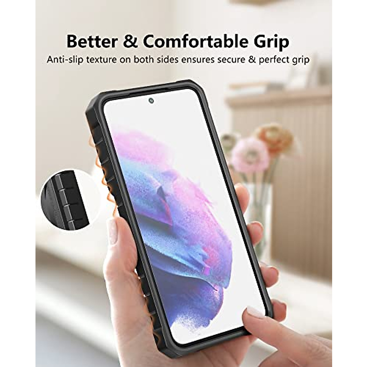 WTYOO for Samsung Galaxy S22-Plus Case: Military Grade Drop Proof Protective Rugged TPU Matte Shell | Shockproof Durable Protection Tough Cell Phone Cover with Built-in Kickstand