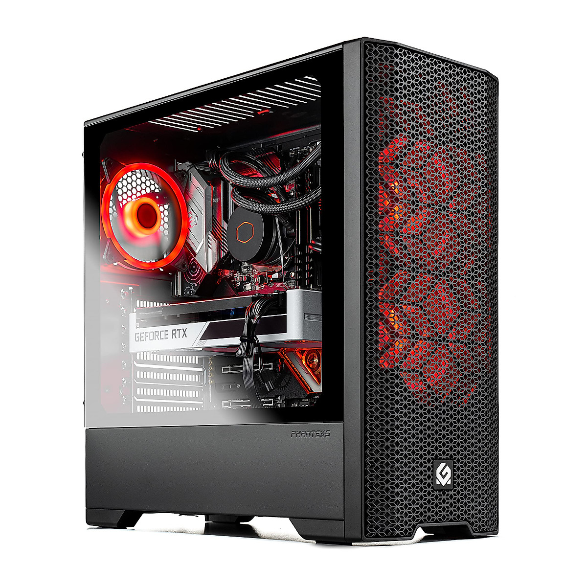 Skytech Blaze 3.0 Gaming PC Desktop - AMD Ryzen 7 5800X 8-core 3.8GHz, RTX 3070 8GB GDDR6, 16GB DDR4 3200MHz, 1TB Gen4 NVMe SSD, 240mm AIO, 750W Gold PSU, Windows 10 Home 64-bit, AC WiFi, Black