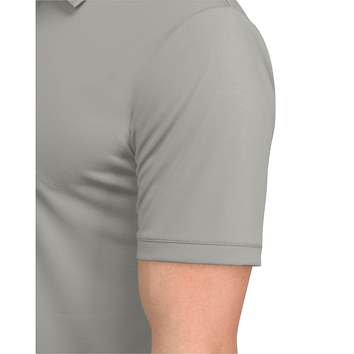 Men’s Polo Golf Shirt with Round Hem - Dry Fit 4-Way Stretch Fabric, Moisture Wicking, Anti-Odor & UPF50+. Side Split Hems Charcoal