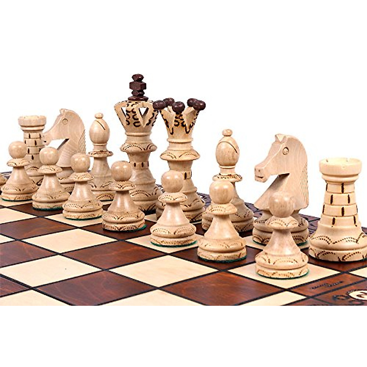 The Jarilo, Unique Wooden Chess Set, Pieces, Chess Board and Chess Piece Storage