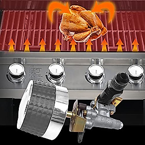 Yoki Peony Gas Grill Control Knobs, Gas Burner Replacement Knobs, Chrome Plated Rotating Switch with Nonslip Grip,Suitable for Grills with D-Shaped Stems, 6 Knobs