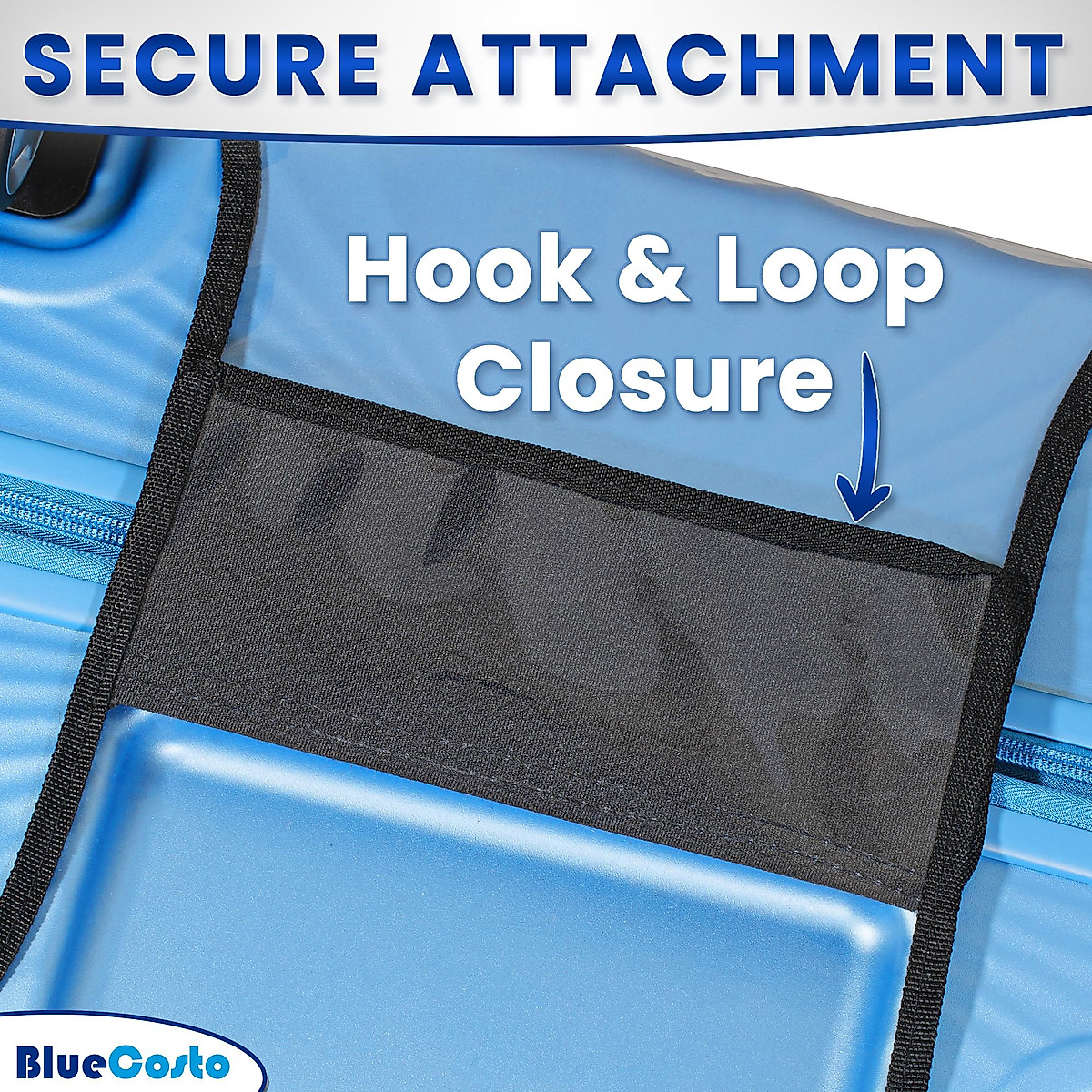 BlueCosto Luggage Cover for Suitcase - 24" Clear PVC Luggage Protector for 24" - 25" Sized Bags - Premium Travel Accessory for Baggage Protection - Universal Cover w/Hook & Loop Closure