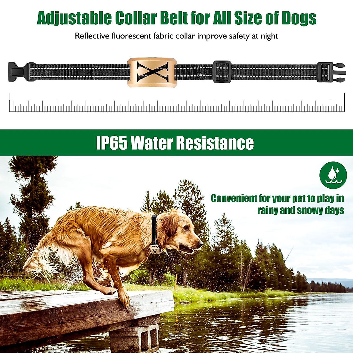 BHCEY Wireless Dog Fence，Electric Dog Fence Wireless System & Training Collar,2-in-1 Wireless Safe Dog Boundary,Adjustable Pet Containment Fence System,Rechargeable Collar for Dogs