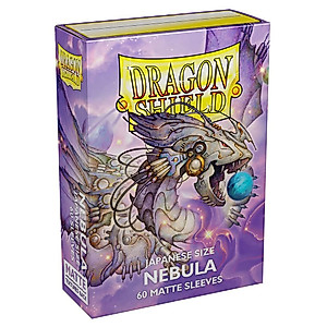 Dragon Shield Bundle: 2 Packs of 60 Count Japanese Size Mini Matte Card Sleeves - Matte Nebula