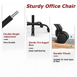 Office Chair Desk Chair Home Office Desk Chairs with Wheels, Mid Back Ergonomic Mesh Office Chair Computer Chair with Armrests for Adults, Teens