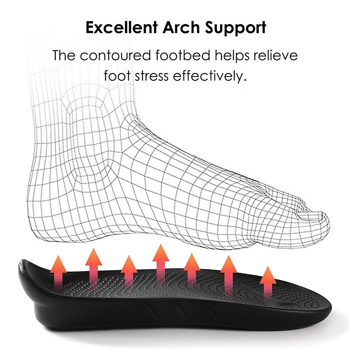 Menore Recovery Slides for Women Men with Arch Support Sport Sandals Cushion Cloud Slippers Reduces Stress on Feet Non-Slip Shower Shoes Indoor & Outdoor Post-Exercise