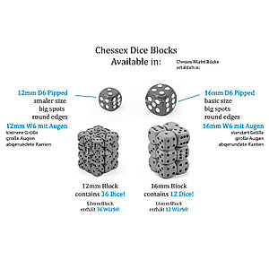 Chessex DND Dice Set D&D Dice-16mm Gemini Steel, Teal, and White Plastic Polyhedral Dice Set-Dungeons and Dragons Dice Includes 12 Dice – D6 (CHX26656)