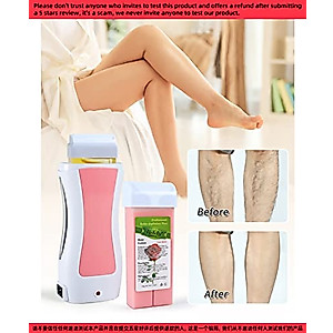 Roll On Wax for Women, Waxing Kit for Sensitive Skin, Rose & Honey Roll On Wax Kit for Larger Areas of the Body, Roller Waxing Kit Hair Removal, at Home Waxing Kit for Women and Men