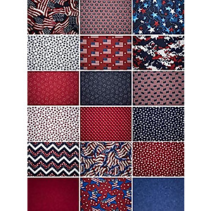 Made in USA Collection 40 Precut 2.5-inch Quilting Fabric Strips