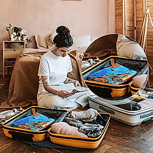 Laundry Bag 2 Pieces 22 x 16 Inch World Map Travel Laundry Bags Heavy Duty Big Laundry Bag Drawstring Travel Organizer Bag Dirty Clothes Organizer Bag for Traveling