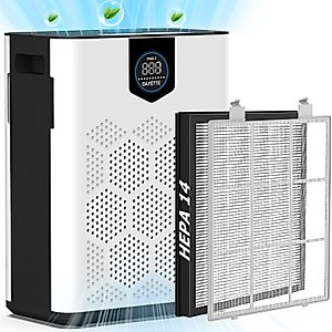 DAYETTE Air Purifiers for Home Large Room, H14 Hepa filter with Washable PreFilters, Air Purifiers for Room Up to 3000 Ft², Air Quality Monitor, 22dB Sleep Mode
