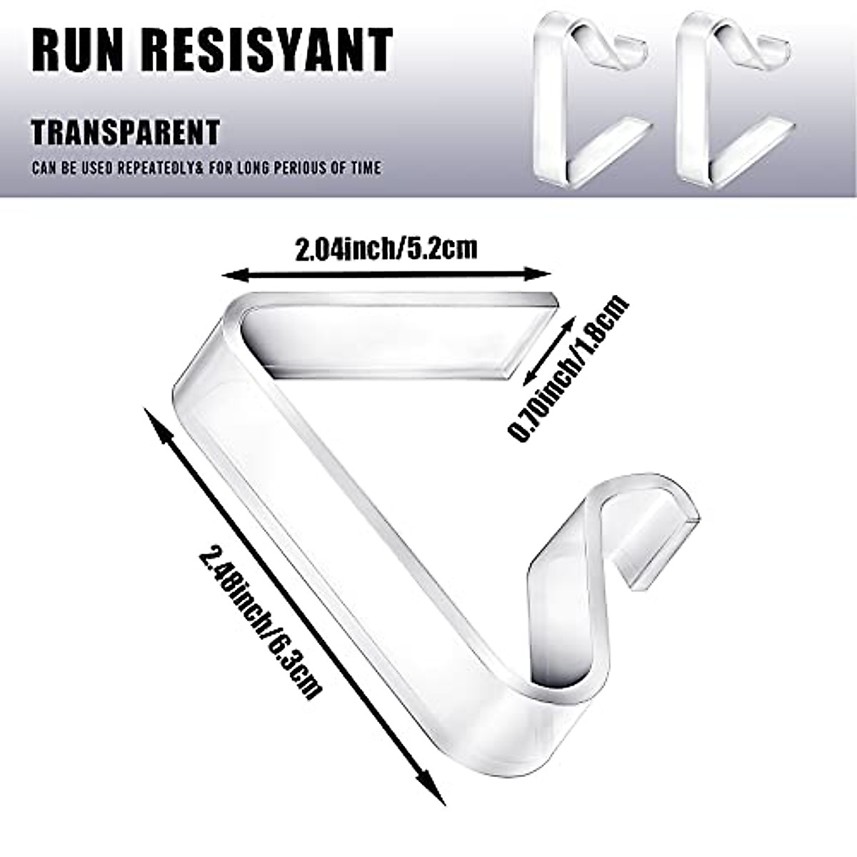 Transparent Clear Tablecloth Clips, Plastic Table Cloth Hold Down Clips Table Cloth Holder for Christmas Home Wedding Party Indoor Outdoor Picnic?12 Pieces Large?