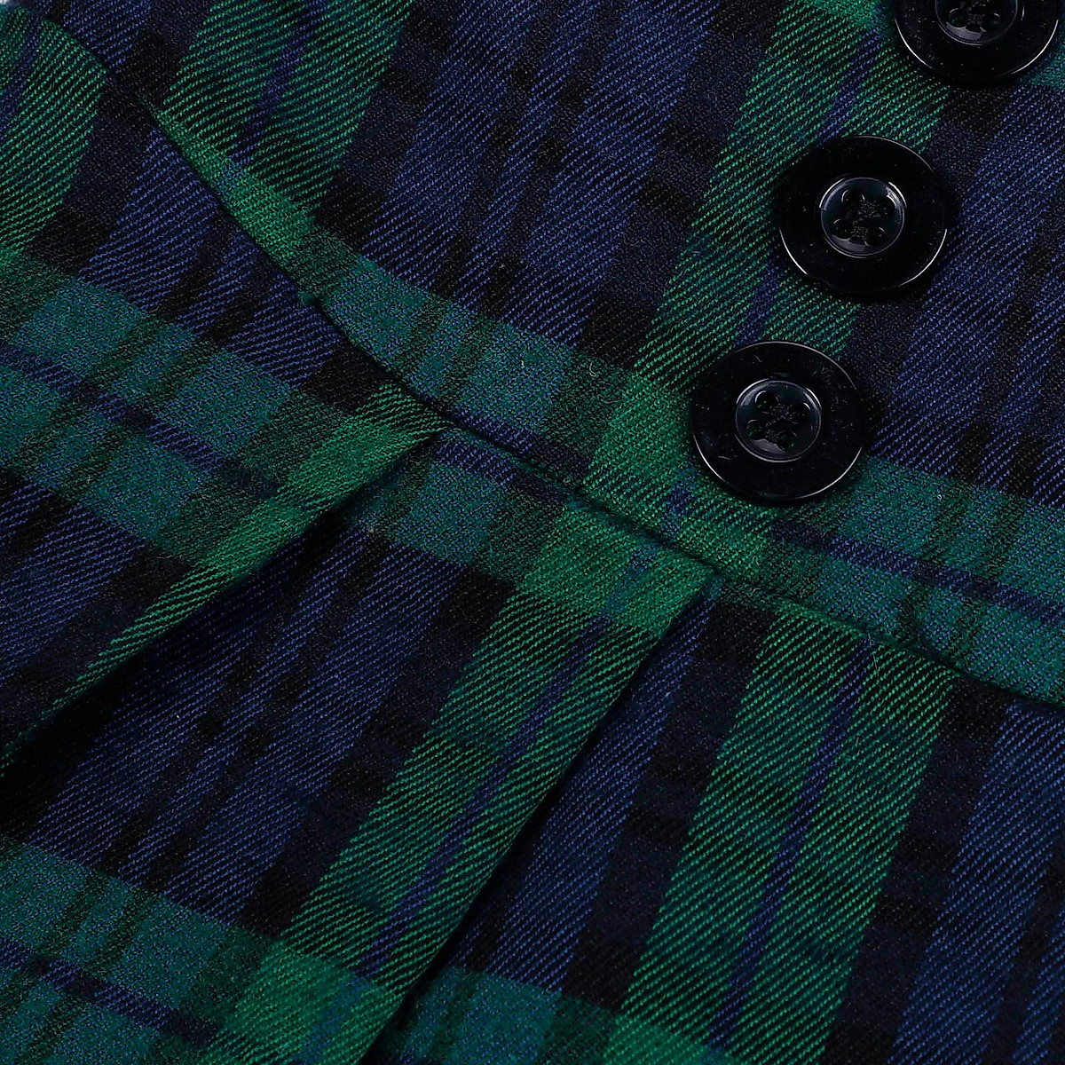 Women Fashion Casual Plaid Skirt Vintage A Line Skirts Vintage Athletic Skirt Plaid High Waist Plus Size Midi Pleated Skirt Green