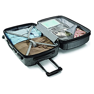 Samsonite Winfield 2 Hardside Expandable Luggage with Spinner Wheels, Checked-Medium 24-Inch, Charcoal