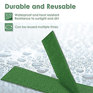 plantactic Garden Tie Green Tape, Plant Supports, Gentle On Plants (32.8ft ×1/2 inch, 1 roll, Green)