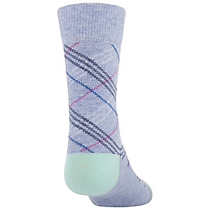 Gold Toe Boy's Dress Crew Socks, 3 Pairs, Peacoat/Grey Heather/Red, Shoe Size: 3-9